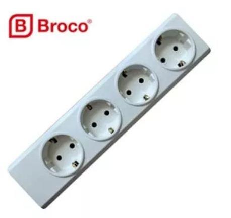Jual STOP KONTAK BROCO 4 LUBANG OUTBOW TERMINAL BROCO COLOKAN LISTRIK ...