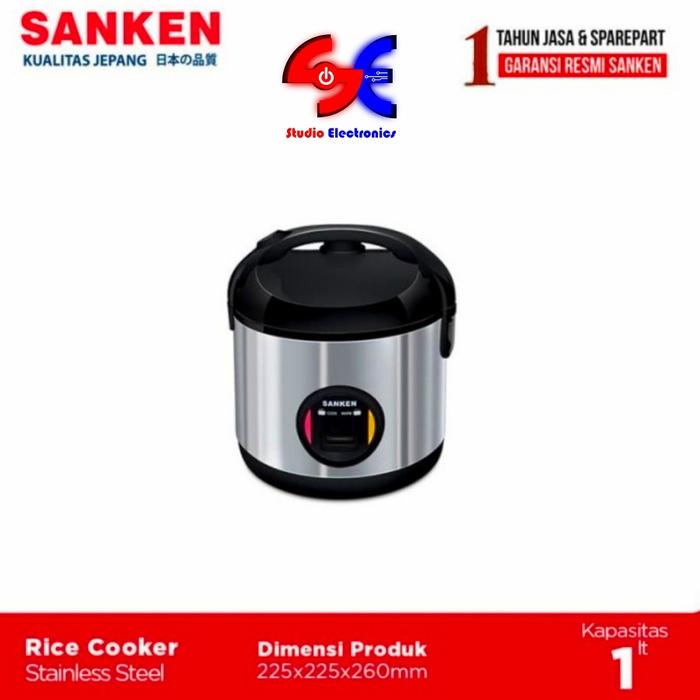 Jual Rice Cooker Sanken Stainless Steel 1 Liter Magic Com Anti Gores ...