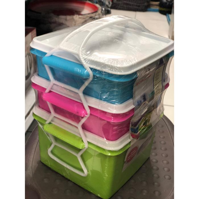 Jual Hokaido Rantang Piknik Susun Kotak Wadah Makan Lunch Box Plastik ...