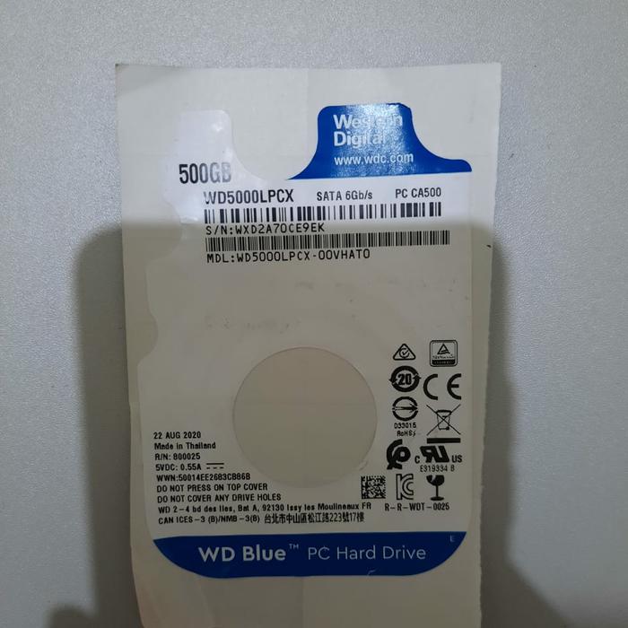 Jual stiker hardisk wd blue utk laptop,ukuran 8,8x6,2cm 320gb,500gb,1tb ...