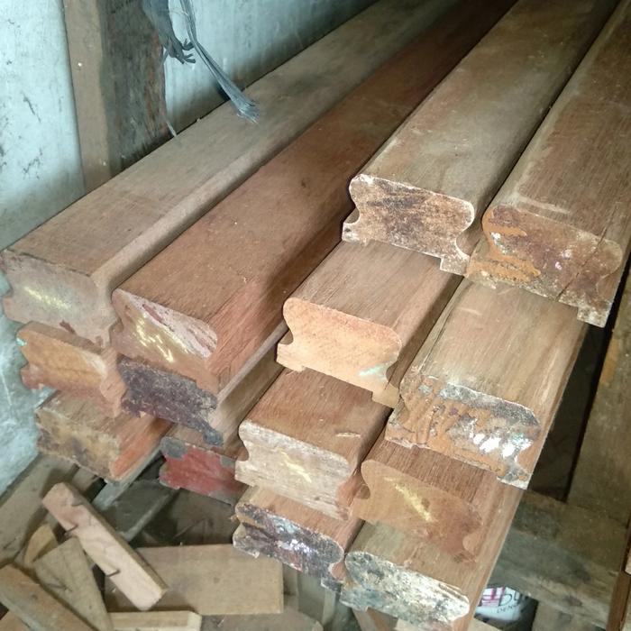 Jual handle handel kayu railing tangga kamper lengkung coakan plat besi ...