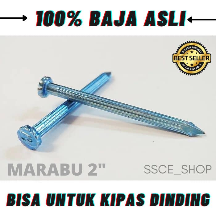 Jual Paku Beton 2 Inch (5 cm) Marabu / Paku Tembok 2" / Paku Galvanis ...