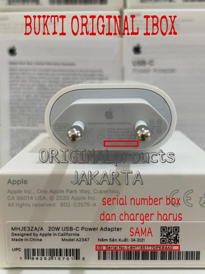 Jual ORIGINAL APPLE IBOX ADAPTER 20w CHARGER IPHONE 11 12 PRO MAX 20 ...