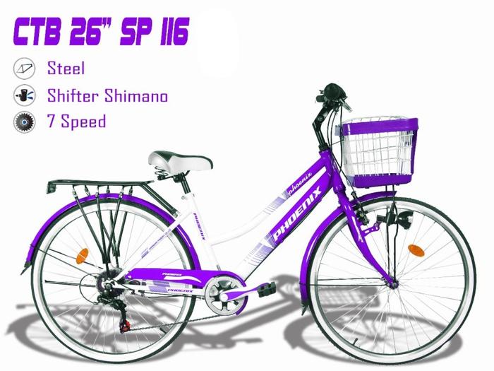 Jual SEPEDA MINI PHOENIX 26-116 CTB STEEL 7 SPEED SHIMANO TERBARU 2021 ...