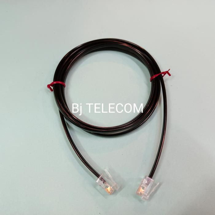Jual kabel telepon isi 4 2meter/ kabel line telepon 2m siap pakai ...