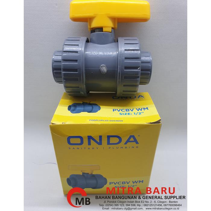 Jual STOP KRAN WATER MUR ONDA PVCBV WM. PVC Ball Valve Onda. VARIAN ...