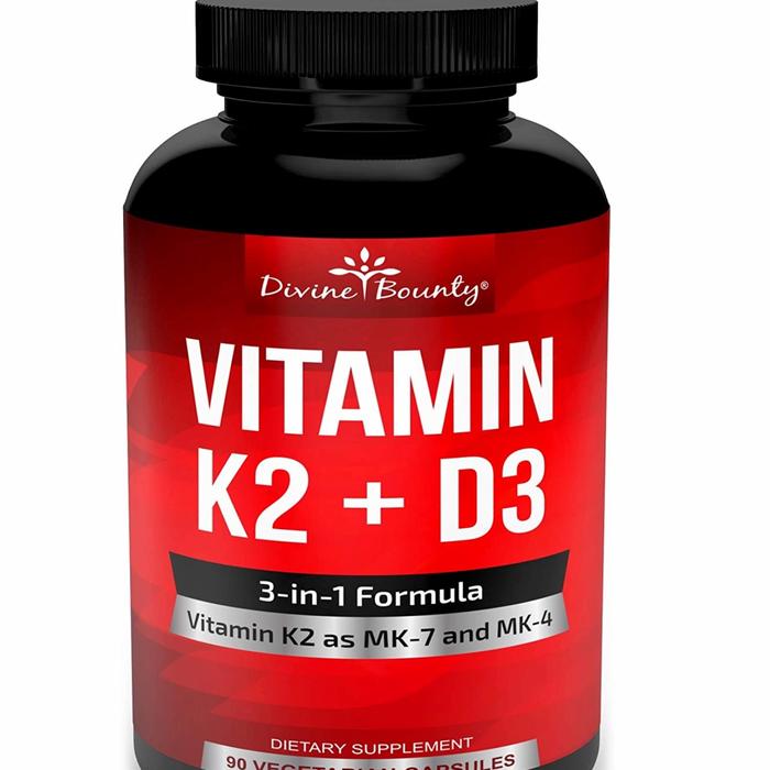 Jual Divine Bounty Vitamin K2 + D3 Supplement 90 vegetarian capsules ...