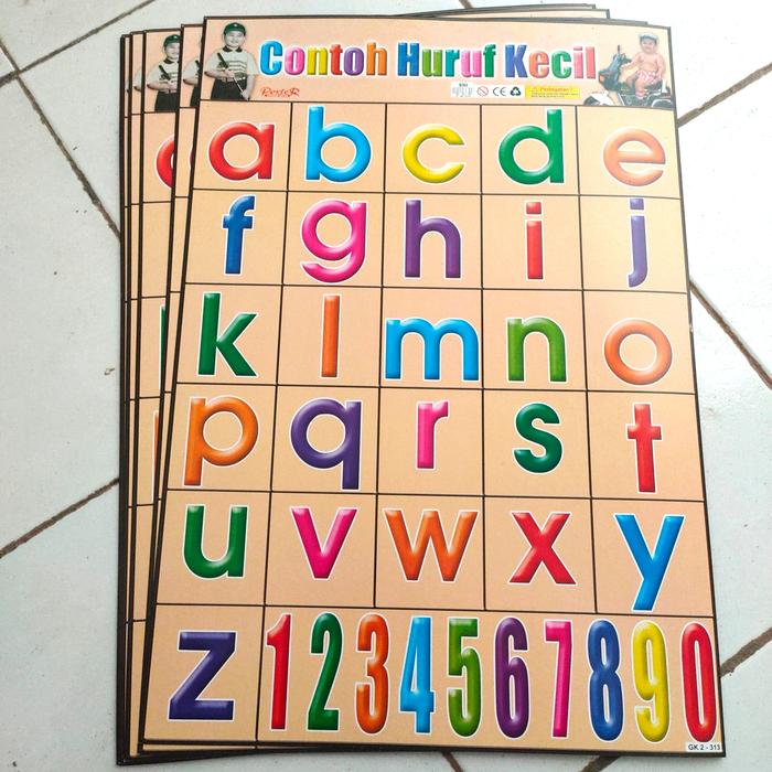Jual poster huruf kecil/poster belajar huruf/poster dinding - Kab ...