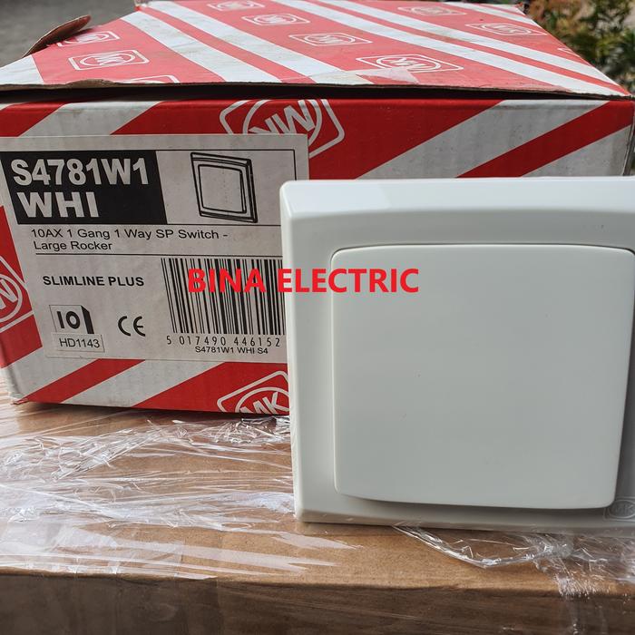 Jual Saklar Engkel MK S4781W1WHI / Sakelar Tunggal MK S4781W1 WHI Lebar ...