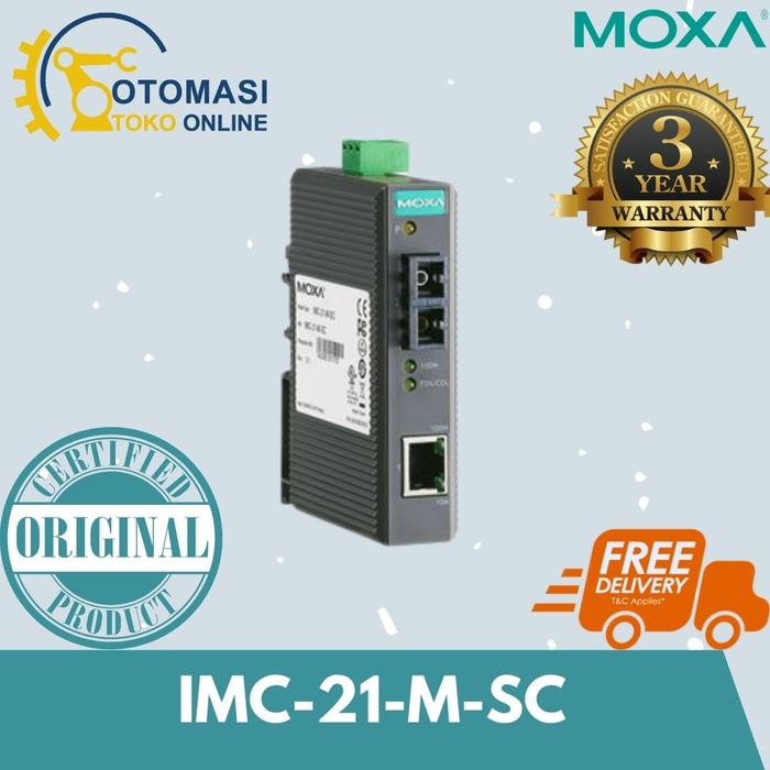 Jual Moxa IMC-21-M-SC Ethernet media converter - Jakarta Pusat - Toko Online Otomasi | Tokopedia
