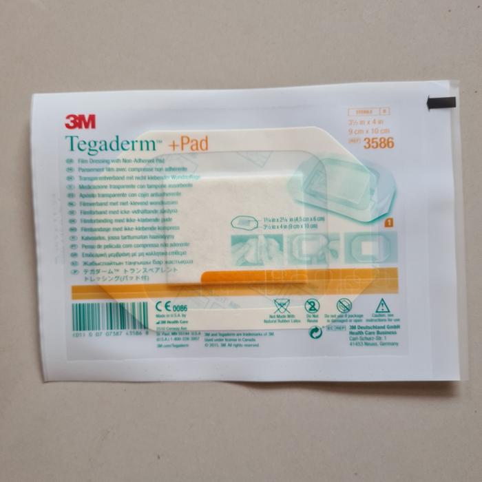 Jual 3m Tegaderm 3586 + Pad 9x10cm / Plester Luka Transparan Tahan Air ...