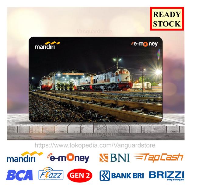 Jual E-money Kartu Etoll BCA BNI BRI MANDIRI Train Kereta Api - 1 SISI ...