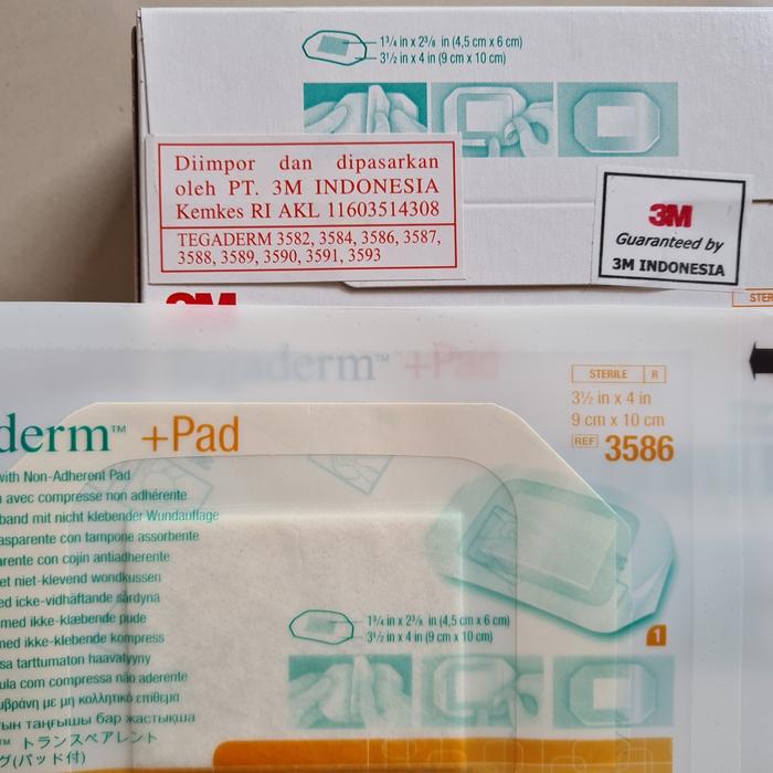 Jual 3m Tegaderm 3586 + Pad 9x10cm / Plester Luka Transparan Tahan Air ...