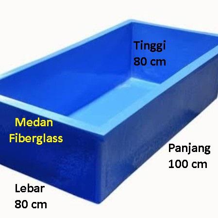 Jual Bak Fiber 100 x 80 x 80 Fiberglas Kolam Tandon Ikan Air Fiberglass ...