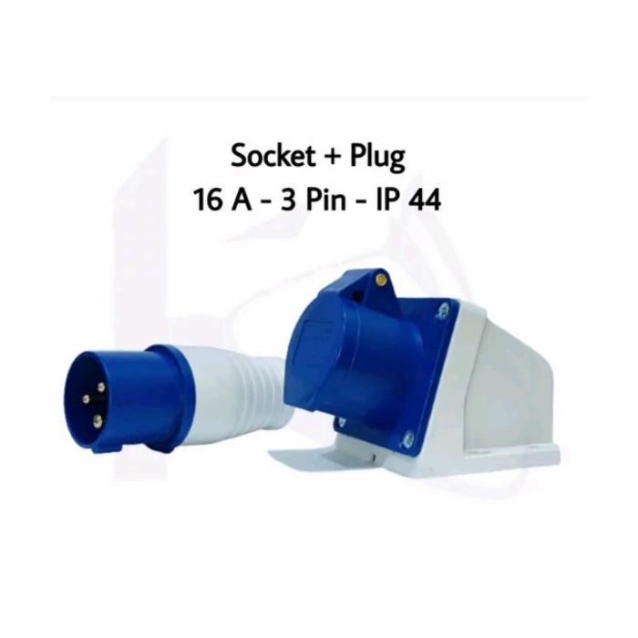 Jual Socket Steker dan plug set 16 Ampere 3 pin IP 44 - Jakarta Barat ...