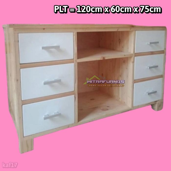 Jual MEJA LACI RAK TV Kayu jati belanda design modern - ukuran ...