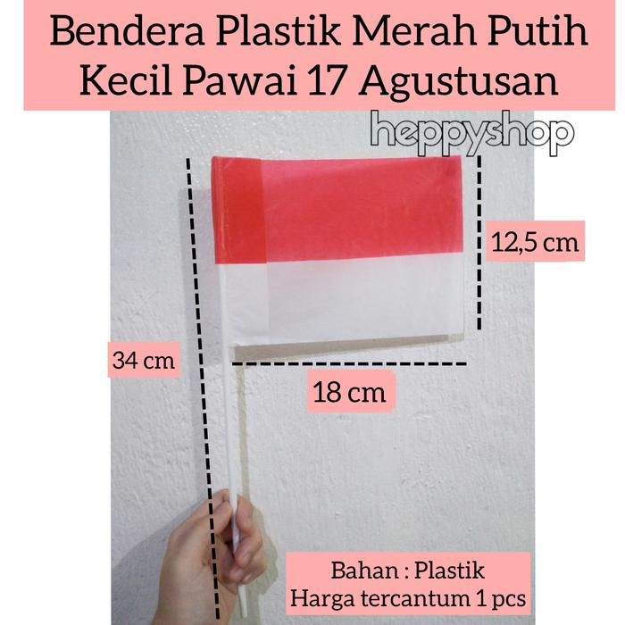 Jual Bendera Plastik Indonesia Merah Putih Kecil Pawai 17 Agustusan ...