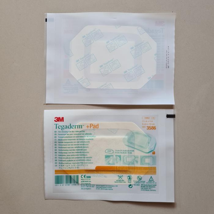 Jual 3M TEGADERM 3586 + PAD 9x10cm / Plester Luka Transparan Tahan Air ...