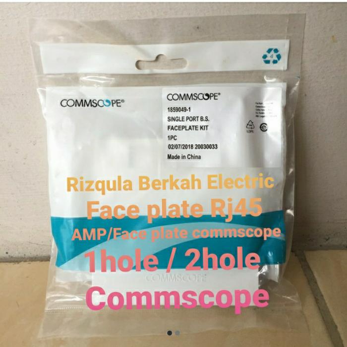 Jual Faceplate rj45 AMP face plate Commscope 1hole - 2hole - Jakarta ...