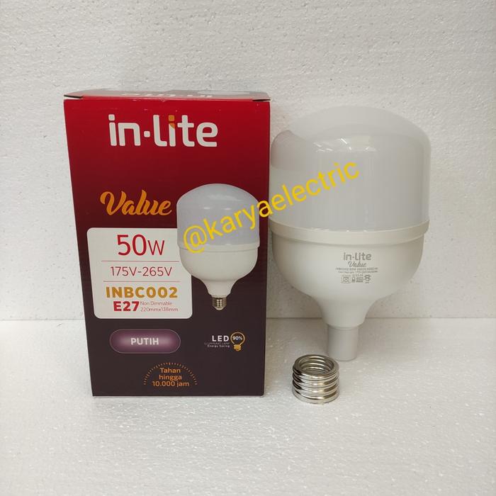 Jual LAMPU LED BULB CAPSULE INLITE IN LITE INBC002 50WATT 50W VALUE PUTIH - Jakarta Barat ...