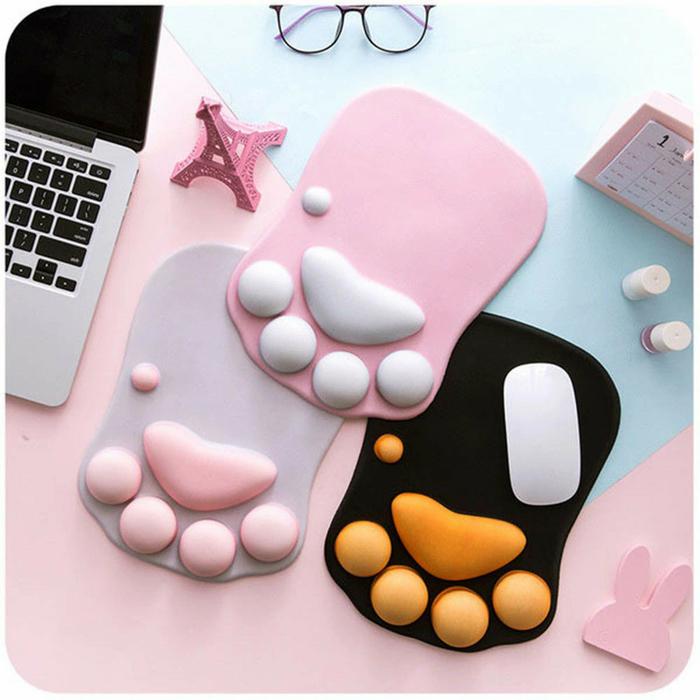 Jual Mouse Pad Cat Paw Kucing Cute Alas Mouse Bantalan Empuk Wrist Rest ...