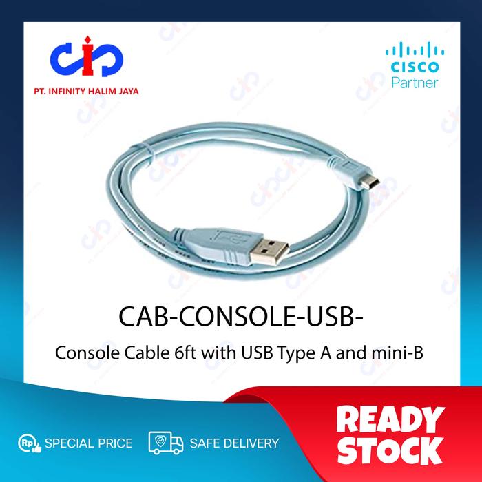 Jual Cisco CAB-CONSOLE-USB= Console Cable 6ft with USB Type A and mini ...