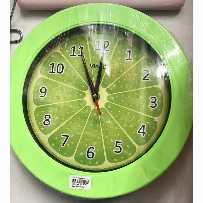 Jual Jam Dinding Vinoda Bulat Karakter / Polos - Hijau - Kota Medan ...