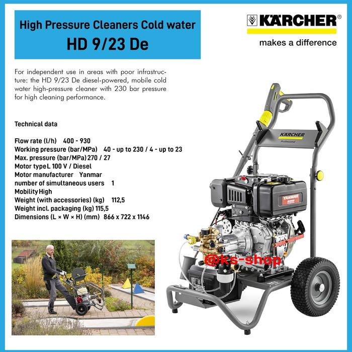 Jual Karcher High Pressure Washer Engine Drive Diesel HD 9/23 De *EU ...