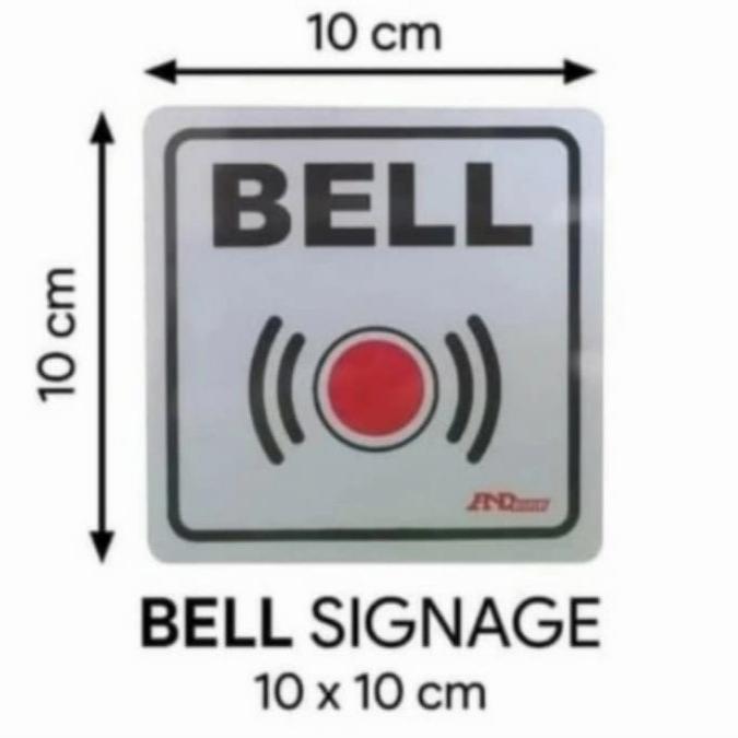 Jual stiker TANDA BELL RUMAH vinyl 10x10cm sign rambu k3 - Jakarta ...