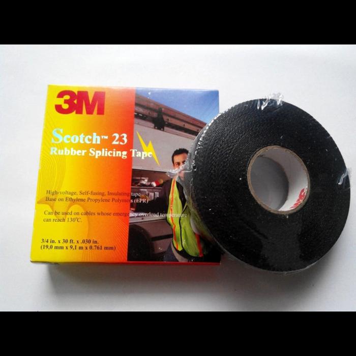 Jual 3m isolasi listrik scotch 23 / rubber splicing tape/ hitam ...