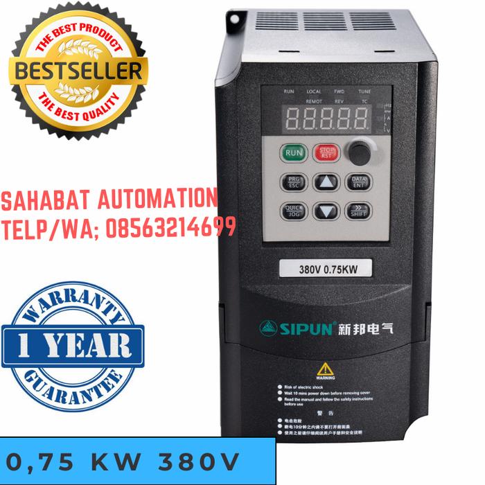 Jual Inverter 0.75KW 0,75KW 1 HP 380V 3Phase VFD Motor Dinamo 1HP Sipun VSD - Kab. Gresik ...