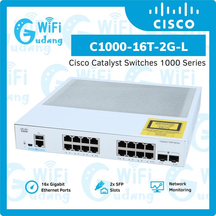 Jual Cisco Catalyst 1000 Series Switch C1000-16T-2G-L - Jakarta Pusat ...