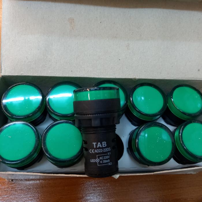 Jual Pilot lamp LED 220v hijau indicator lamp merah kuning hijau 3 ...