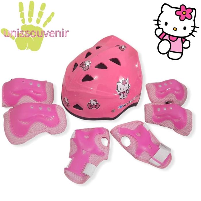 Jual helm sepeda anak helm sepatu roda lengkap 1 set - Sticker Kitty ...