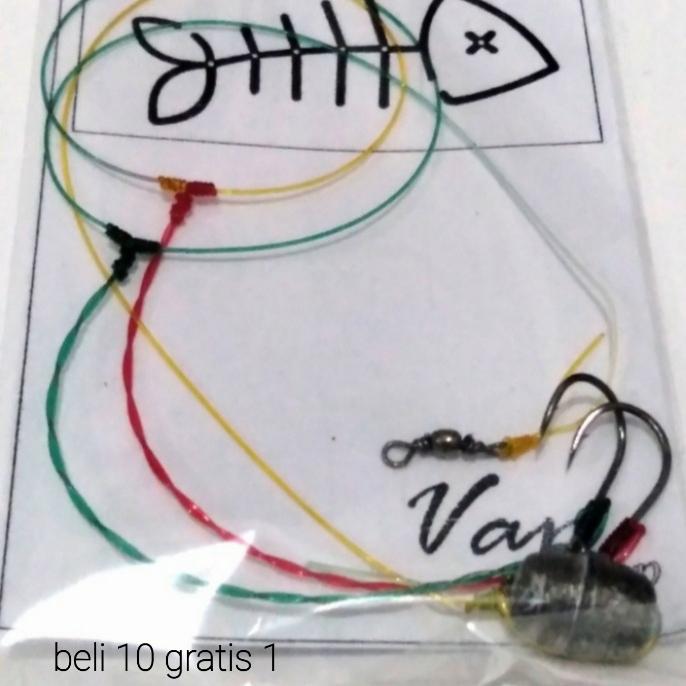 Jual rangkaian kail pancing dasaran double leader - Kab. Bandung - vap ...