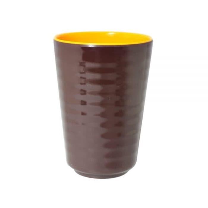 Jual B03A5 Gelas Melamin Ulir Kuning Coklat Golden Dragon - Jakarta ...