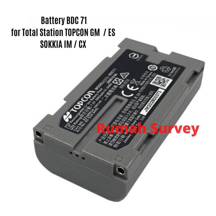 Jual Battery BDC71 Baterai BDC 71 TOTAL STATION TOPCON ES GM - SOKKIA ...
