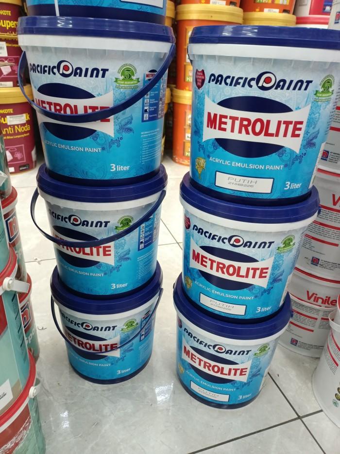 Jual Cat tembok metrolite metrolit putih 3liter 3 liter galon 5kg 5 kg ...