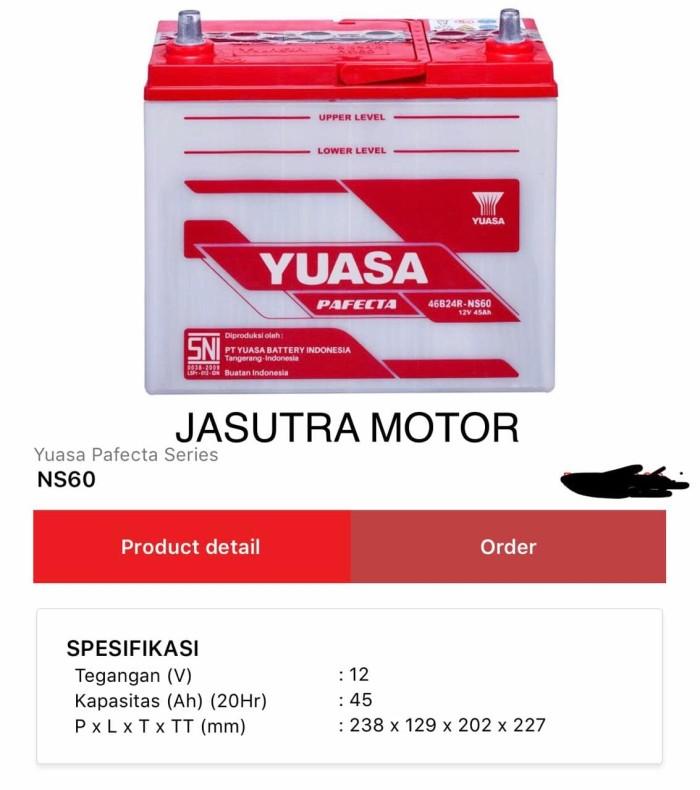 Promo Aki mobil Yuasa NS60 / 46B24R 12V 45AH -00578 IN Cicil 0% 3x - Kab. Bekasi - Jasutra motor ...
