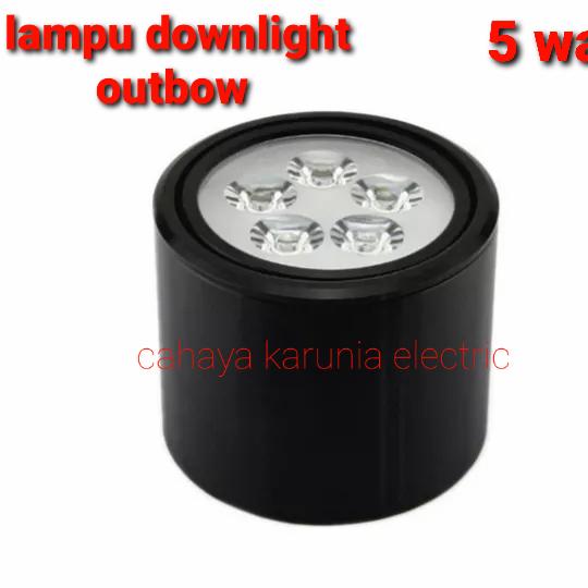 Jual lampu downlight outbow 5 watt LED body hitam dan putih - Jakarta ...