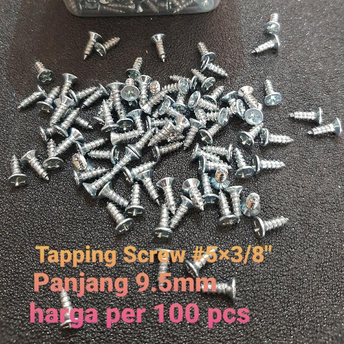 Jual Skrup Tapping FAB 5x3/8, panjang 1 cm isi /100 pcs - Jakarta Barat ...
