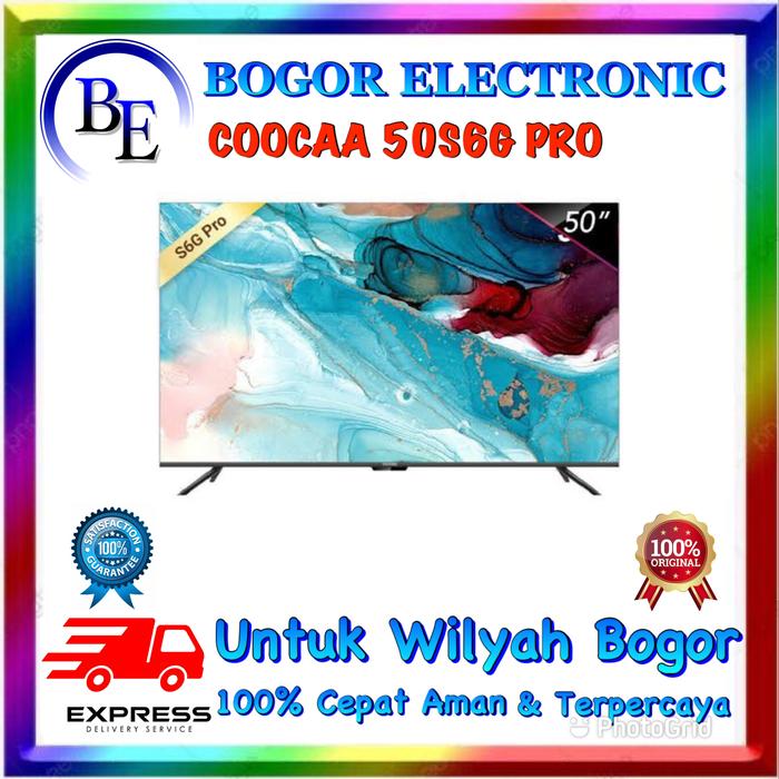 Promo COOCAA ANDROID TV 50 INCH | 50S6G PRO | 50S6G | ANDROID 10 | UHD 4K Cicil 0% 3x - Kota ...