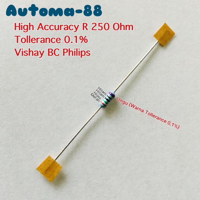 Jual Resistor Metal Film 250 Ohm 250R Vishay BC PHILIPS 0.1% Tollerance ...