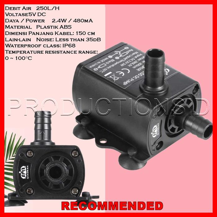 Jual Pompa Dc Pompa Air Mini USB Brushless Submersible Aquarium 5V ...