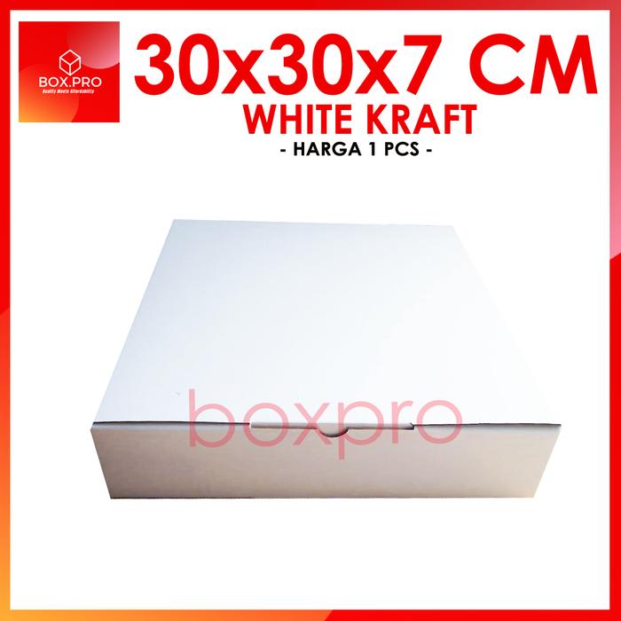 Jual Kardus PUTIH uk 30x30x7 cm(ECER) Die Cut Box Kotak Packing Baju - Jakarta Barat - Boxpro_id ...