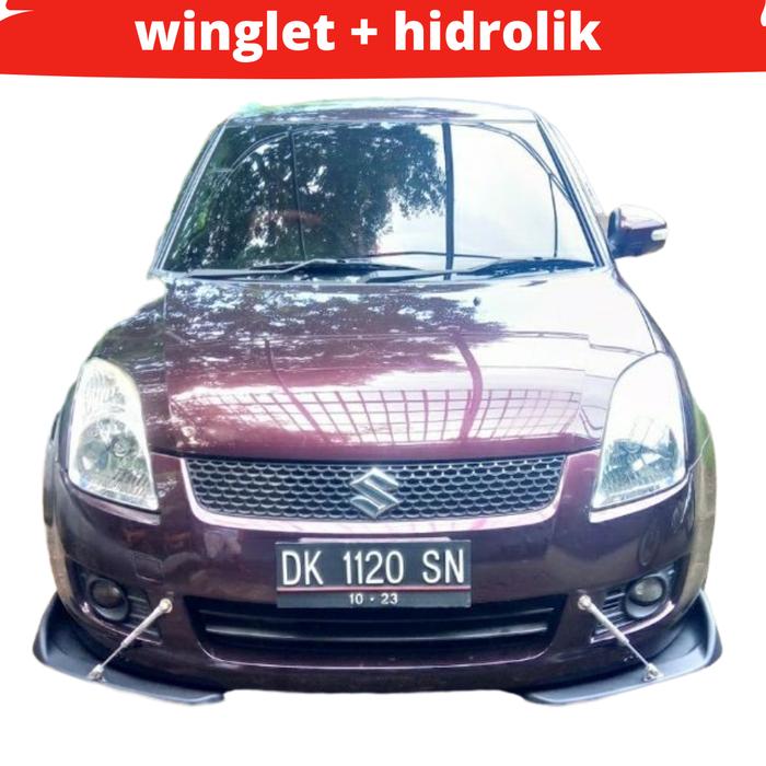 Jual WINGLET BUMPER MOBIL UNIVERSAL WING LIPS DEPAN + HIDROLIK 2 PCS ...