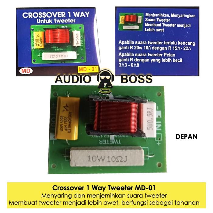 Jual Crossover Pasif 1 Way Tweeter MD - 01 khusus tweeter twiter MD-01 ...