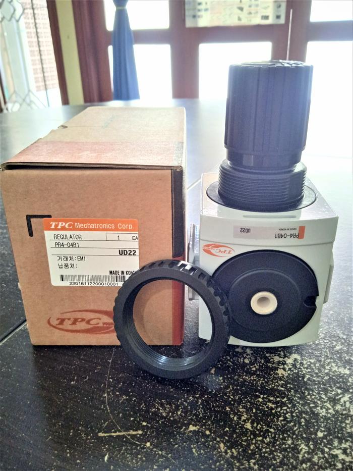 Jual TPC Pneumatic PR4-04B1 Air Regulator + panel nut/bracket drat 1/2 ...