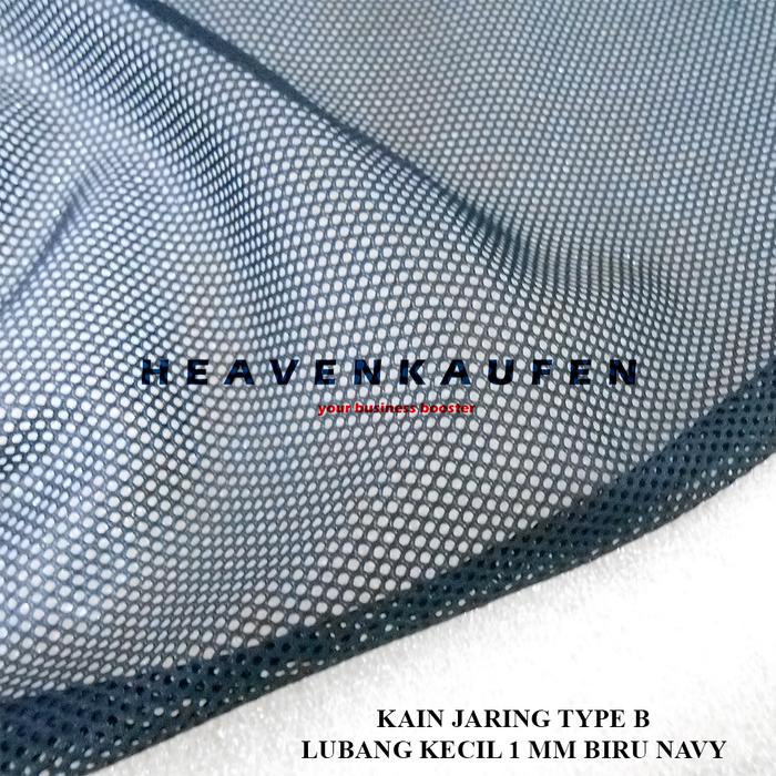 Jual Kain Jaring Jala Lubang Kecil 1 mm Warna Biru Navy Dongker Meteran ...