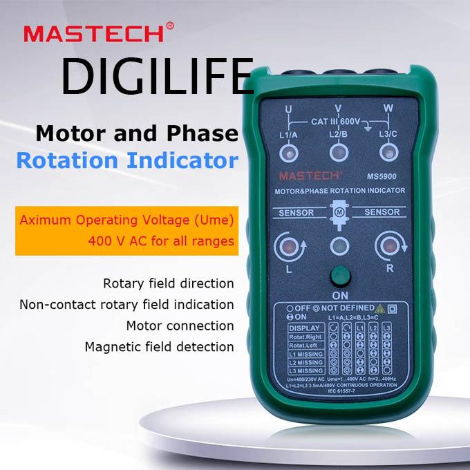 Jual MS5900 Mastech Three Phase Motor Rotation Indicator Listrik 3 ...